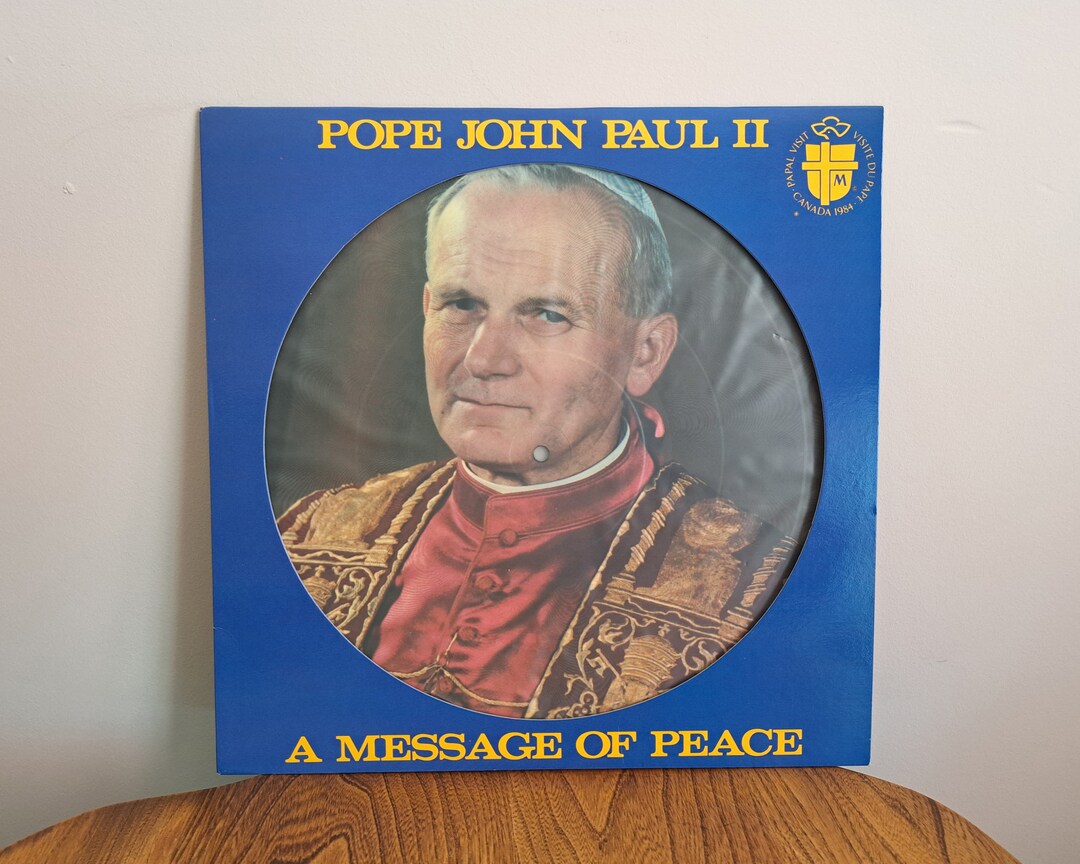 Vintage Pope John Paul II A Message of Peace 1984 Picture Disc Vinyl LP ...