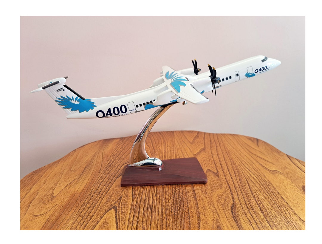 Vintage Q400 Metal Model Airplane 1997 Dash 8 De Havilland Bombardier ...