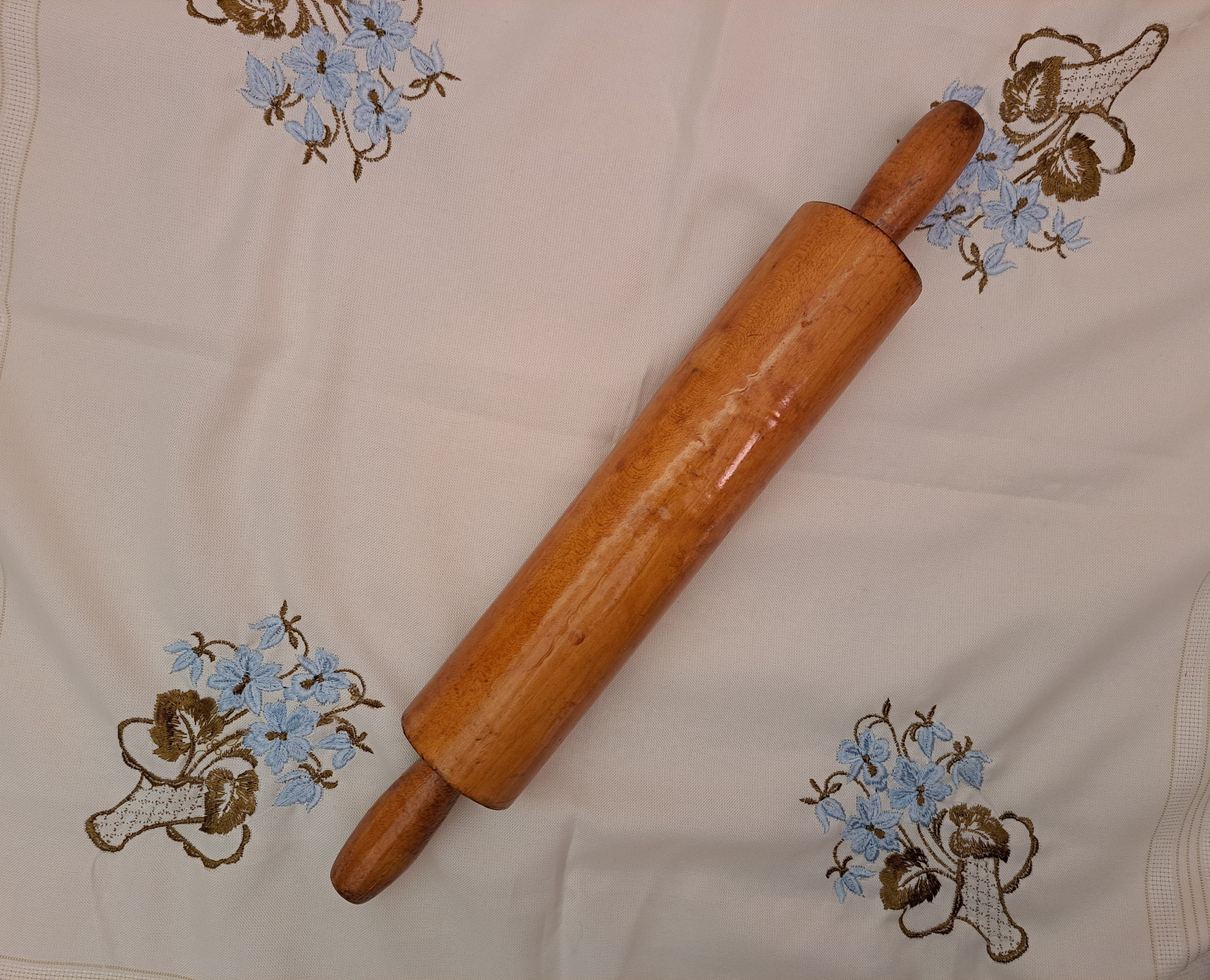 Vintage Large Wooden Rolling Pin - Etsy