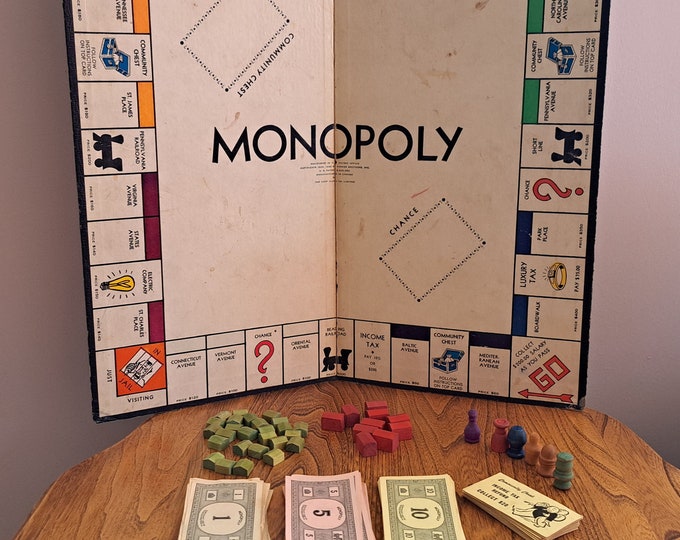 Vintage Monopoly 1936 Board Game Incomplete - Etsy