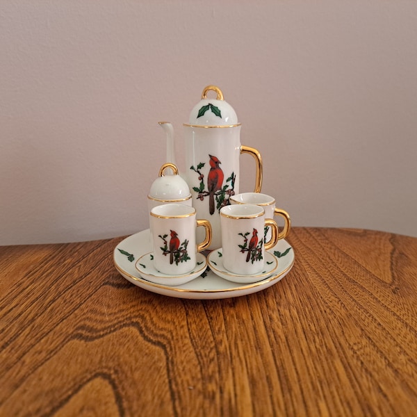 Miniature Cardinal Tea Set - Etsy