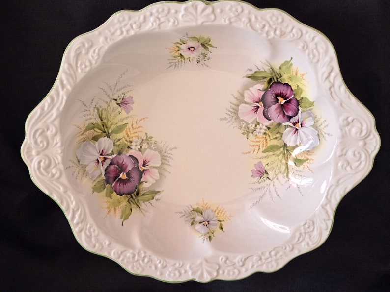 James Kent Pansy Pitcher & Basin Vintage Old Foley Set - Etsy