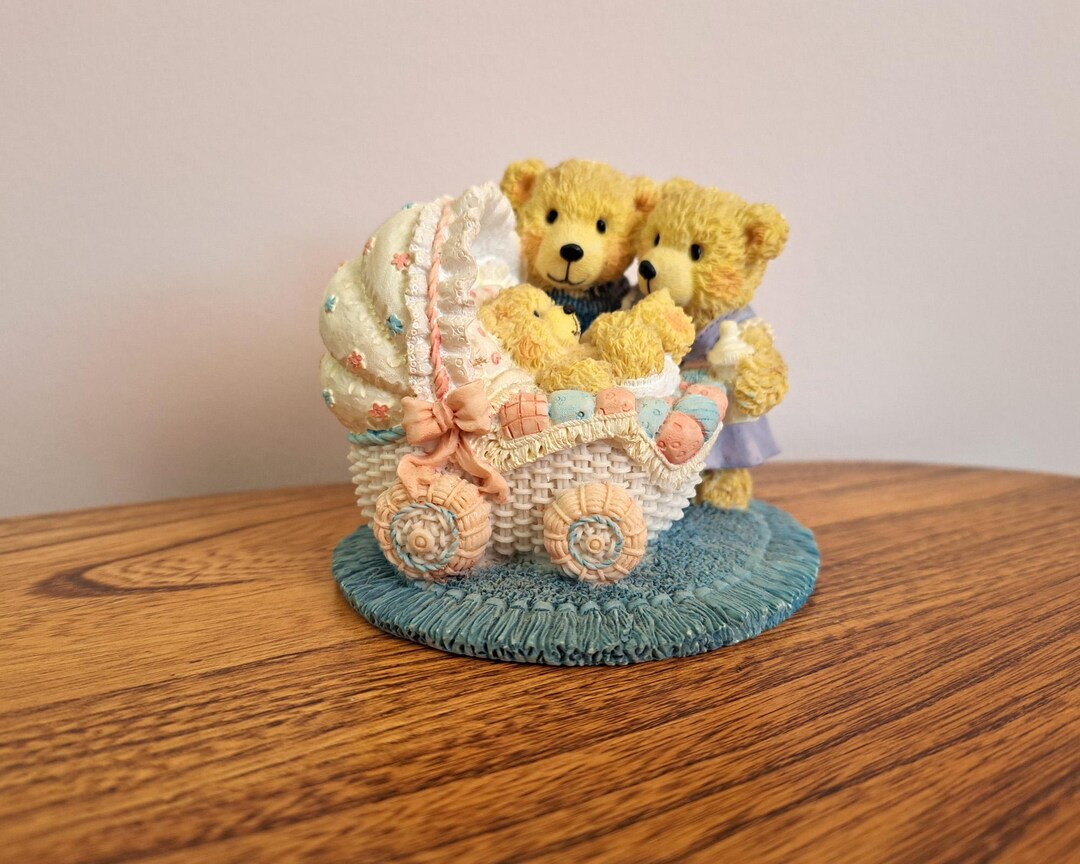 Vintage Lovable Teddies Sarah & Theodore Baby Arrives Figure Avon - Etsy