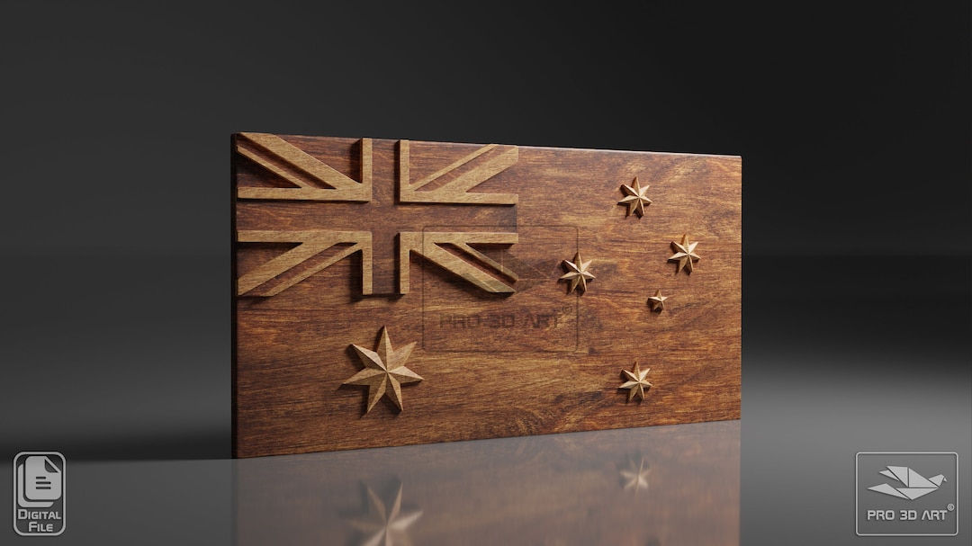 Australia Flag - CNC Files for Wood, 3D STL Model - Etsy UK