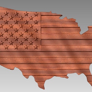 USA Wavy Map - Flag Mix - CNC Files for Wood, 3D STL Model - Etsy