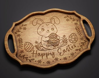 Easter Bunny Tray 4 Digital Files for CNC Router svg, Dxf, Eps, Ai, Pdf ...