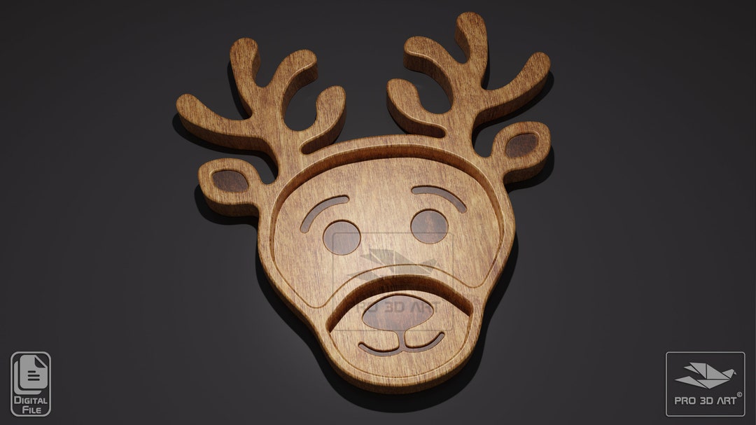 Reindeer Tray - CNC Files for Wood (svg, Dxf, Eps, Ai, Pdf, Stl) - Etsy