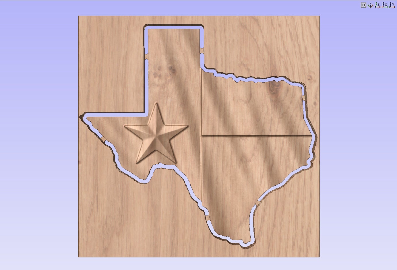 Texas Wavy Map - Flag Mix - CNC Files for Wood, 3D STL Model - Etsy
