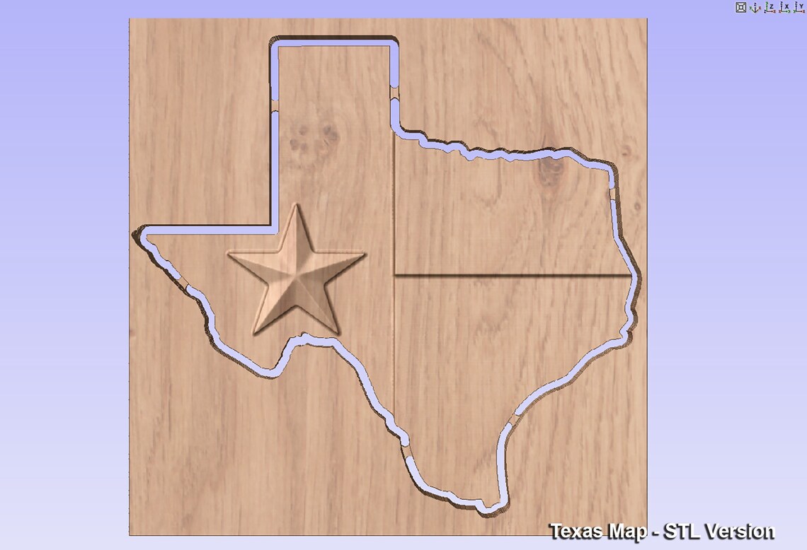 Texas Map - Flag Mix Straight - CNC Files for Wood, 3D STL Model - Etsy