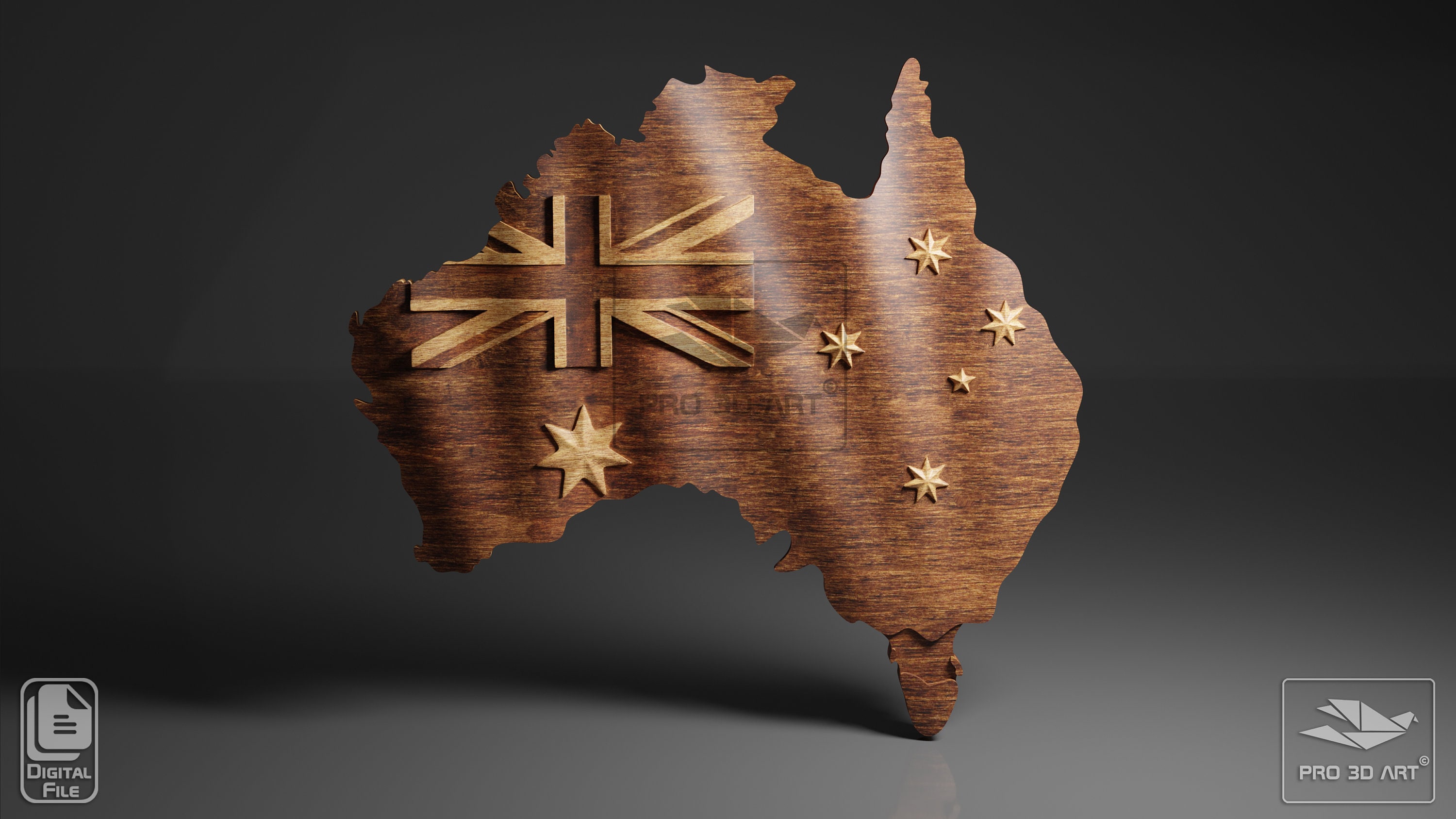 Australia Wavy Map - CNC Files for Wood, 3D STL Model - Etsy UK