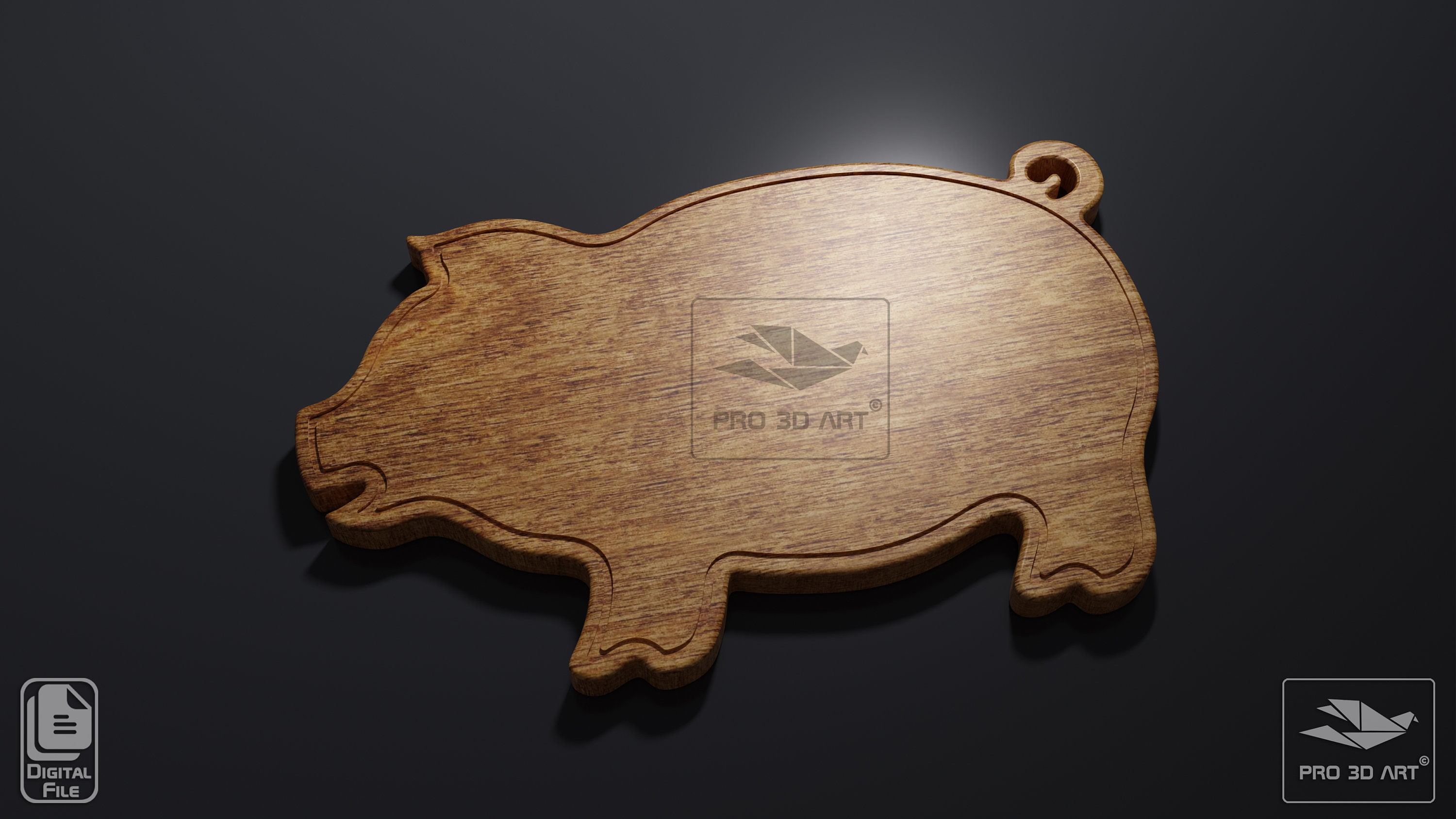 Pig Cutting Board - CNC Files for Wood (svg, Dxf, Eps, Pdf, Ai, Stl) - Etsy