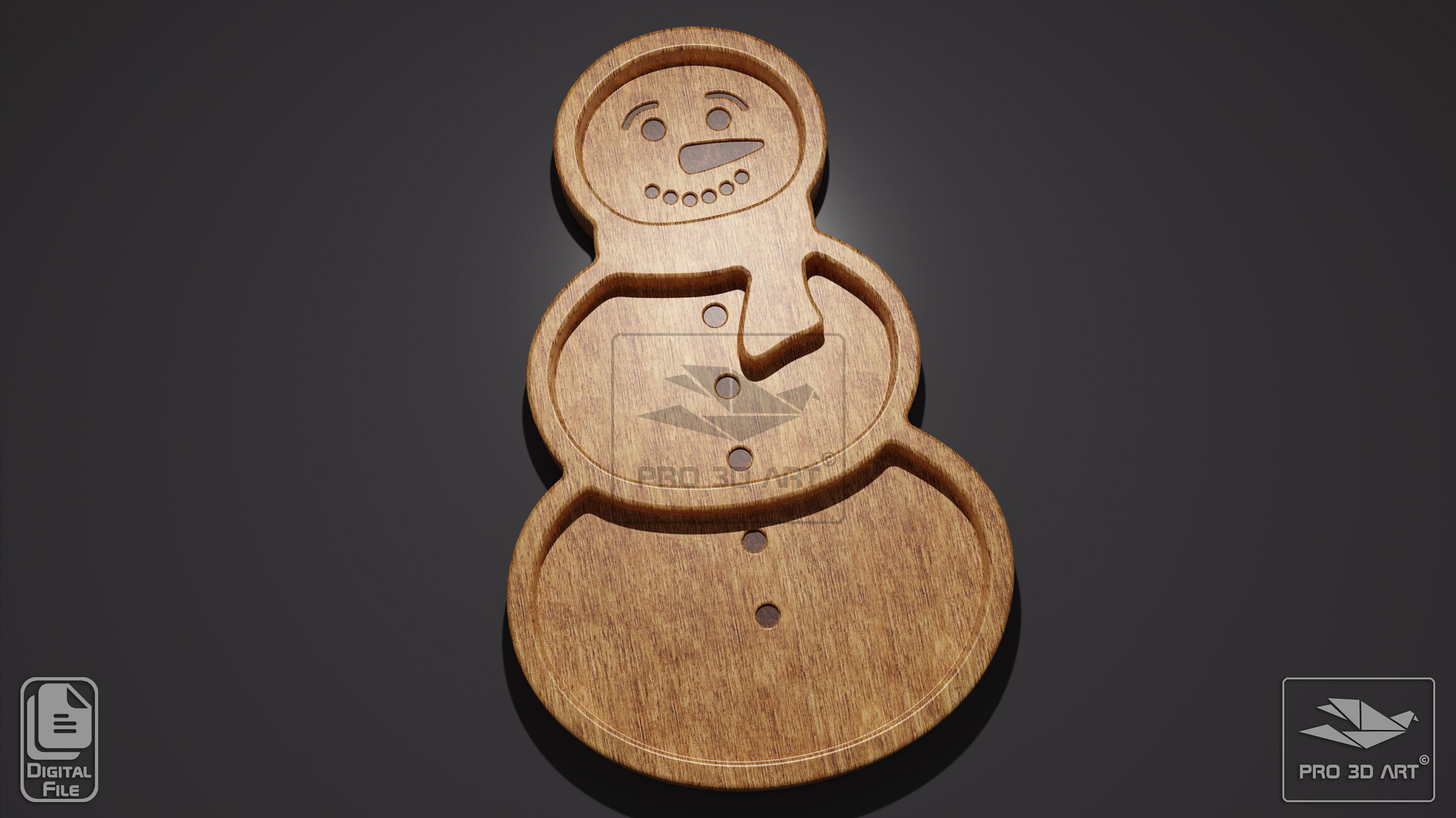 Snowman Tray - CNC Files for Wood (svg, Dxf, Eps, Ai, Pdf, Stl) - Etsy