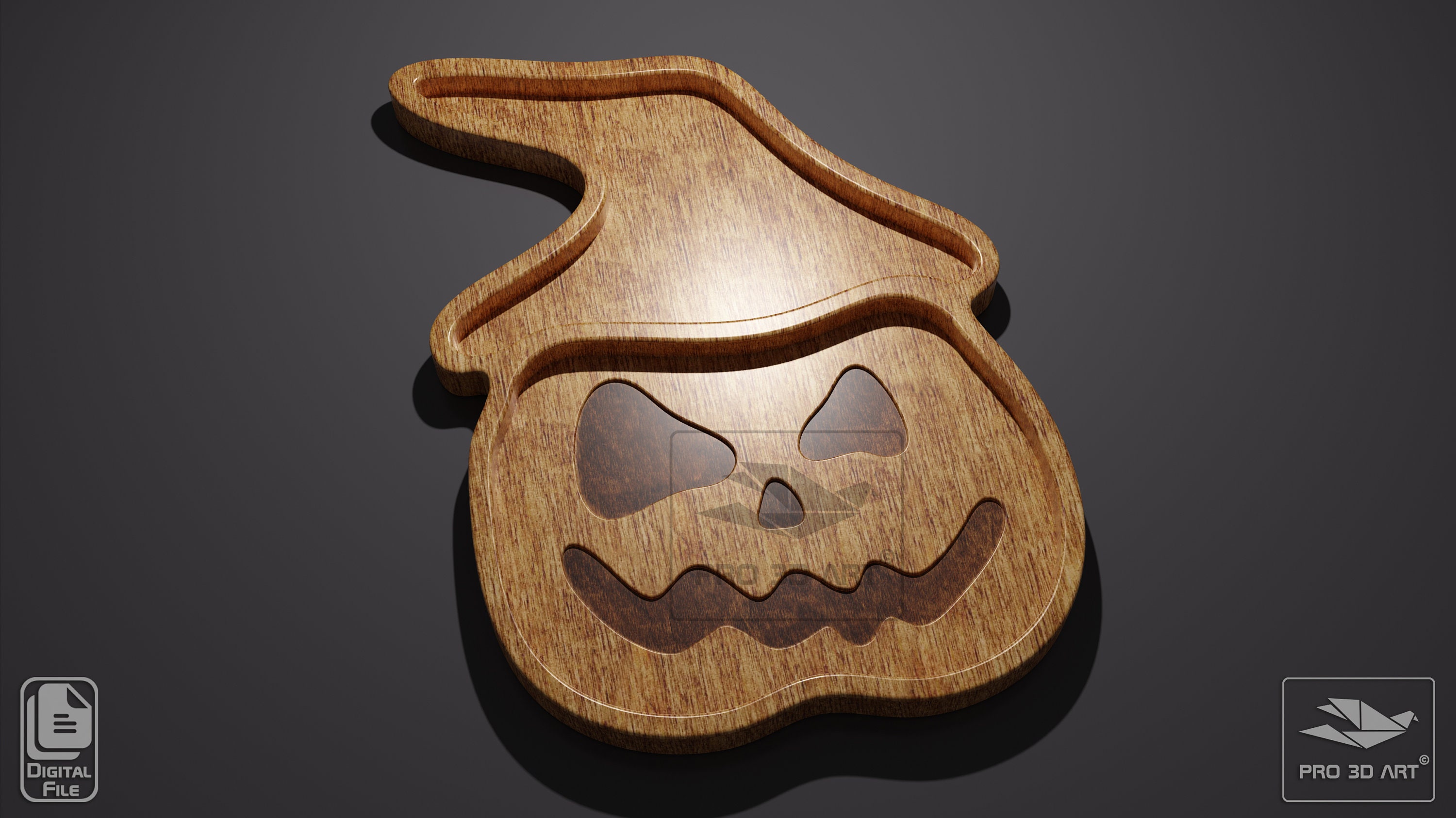 Pumpkin Tray V3 CNC Files for Wood svg Dxf Eps Ai Pdf - Etsy