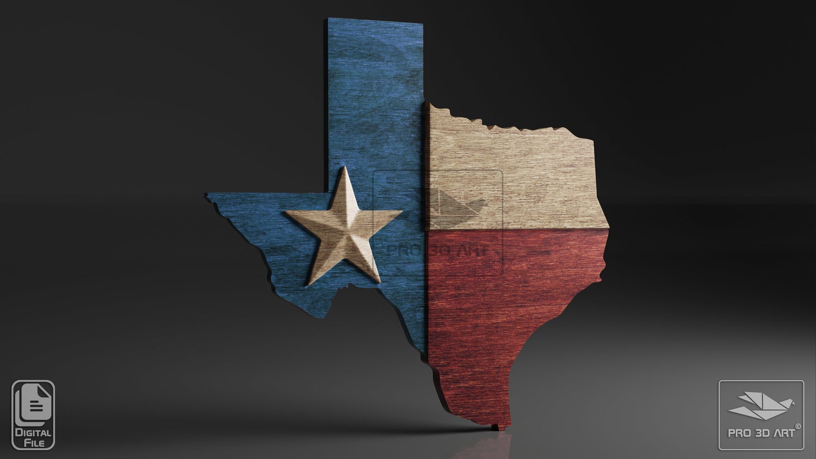 Texas Flag and Map Pack CNC Files for Wood 3D STL Models - Etsy