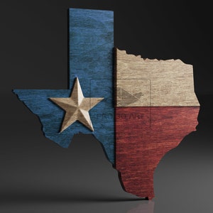 Texas Flag and Map Pack - CNC Files for Wood, 3D STL Models - Etsy