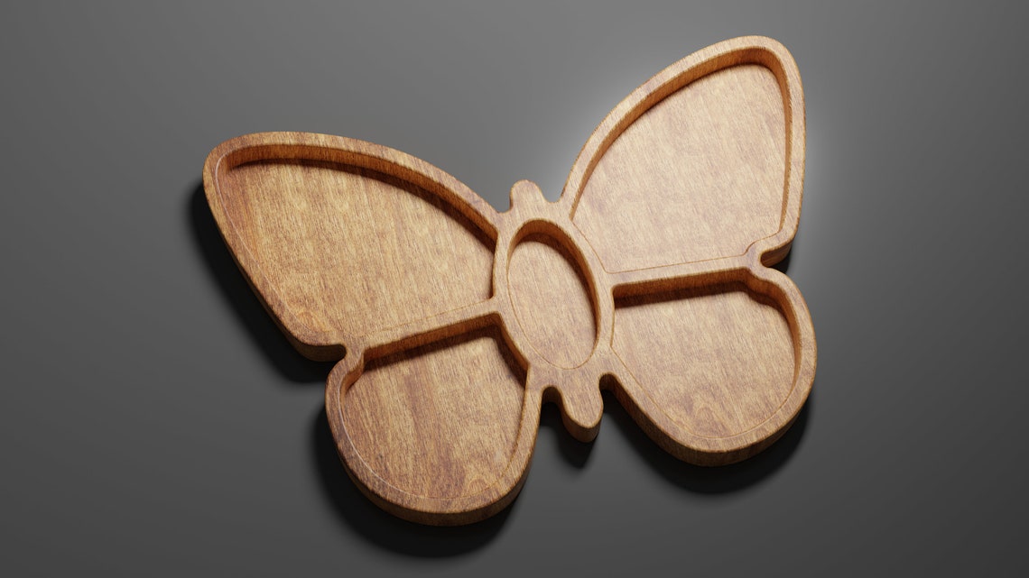 Butterfly Tray CNC Files for Wood | Etsy