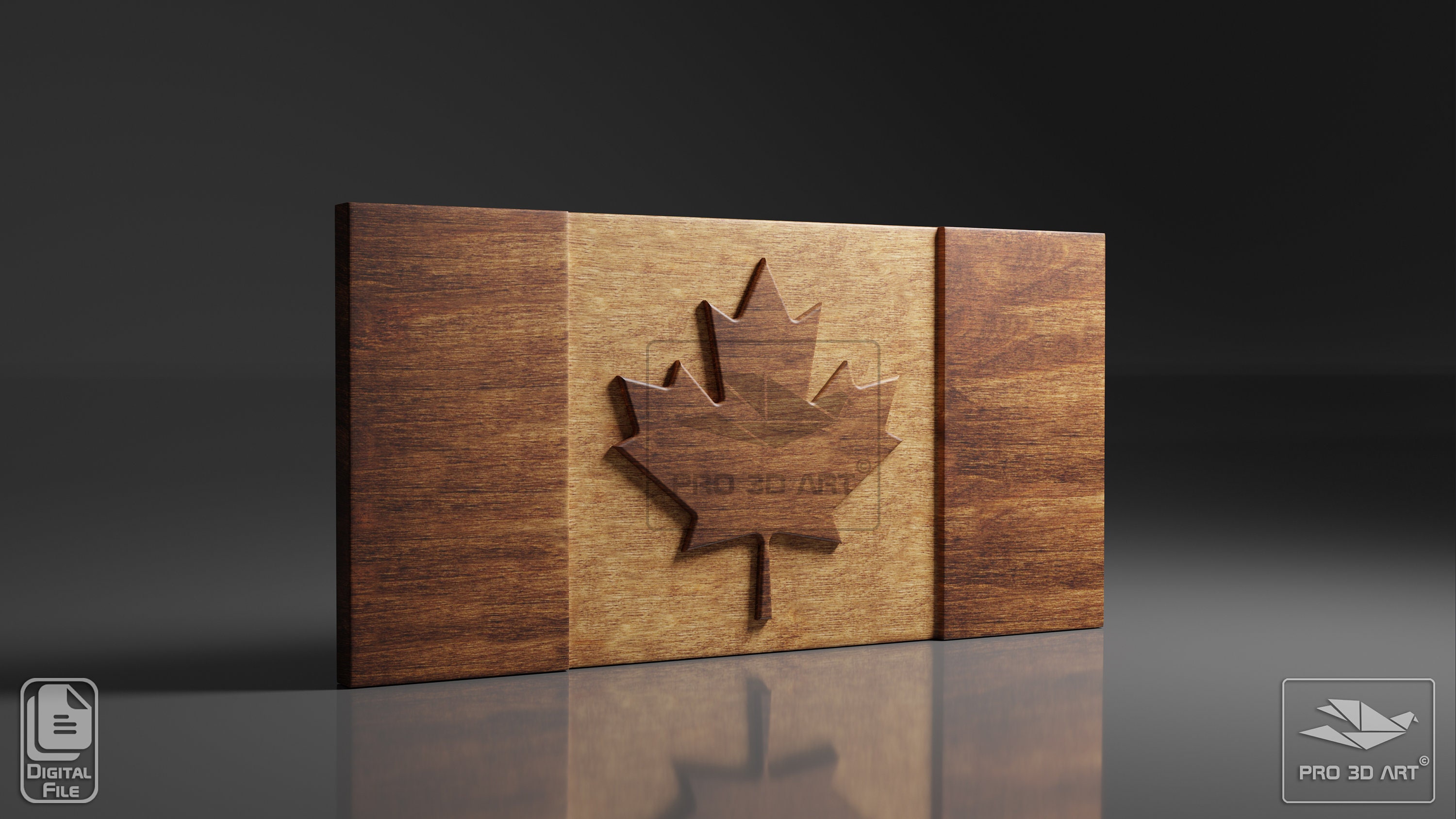 Canada Flag CNC Files for Wood svg Dxf Pdf Eps Ai Stl - Etsy Canada