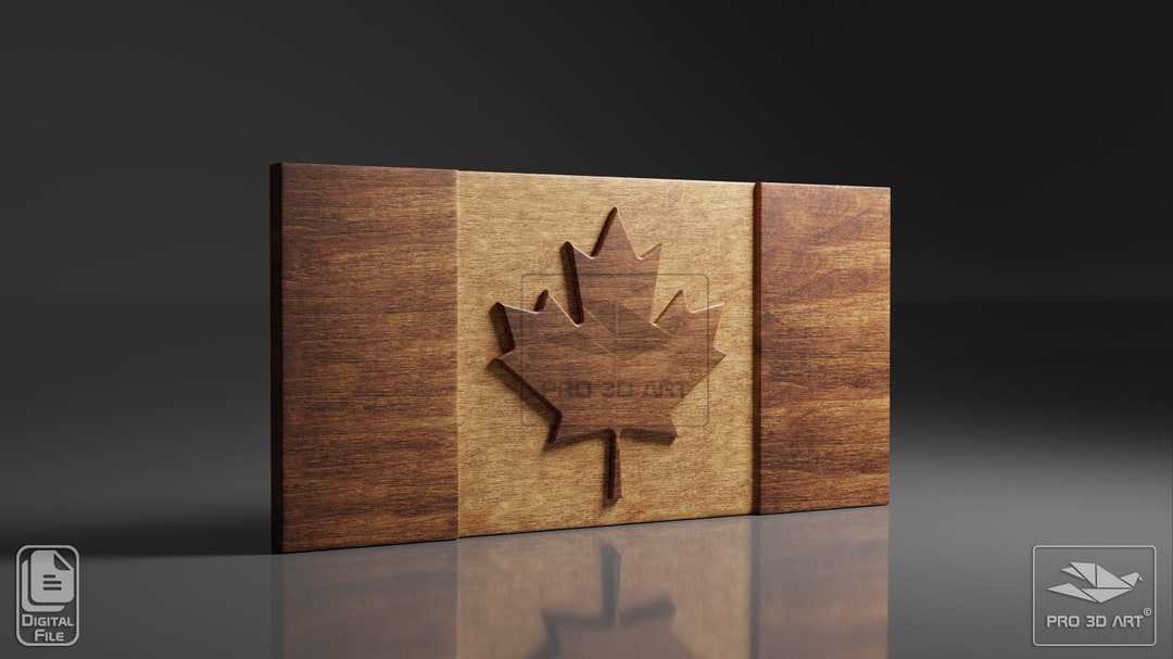 Canada Flag - CNC Files for Wood (svg, Dxf, Pdf, Eps, Ai, Stl) - Etsy