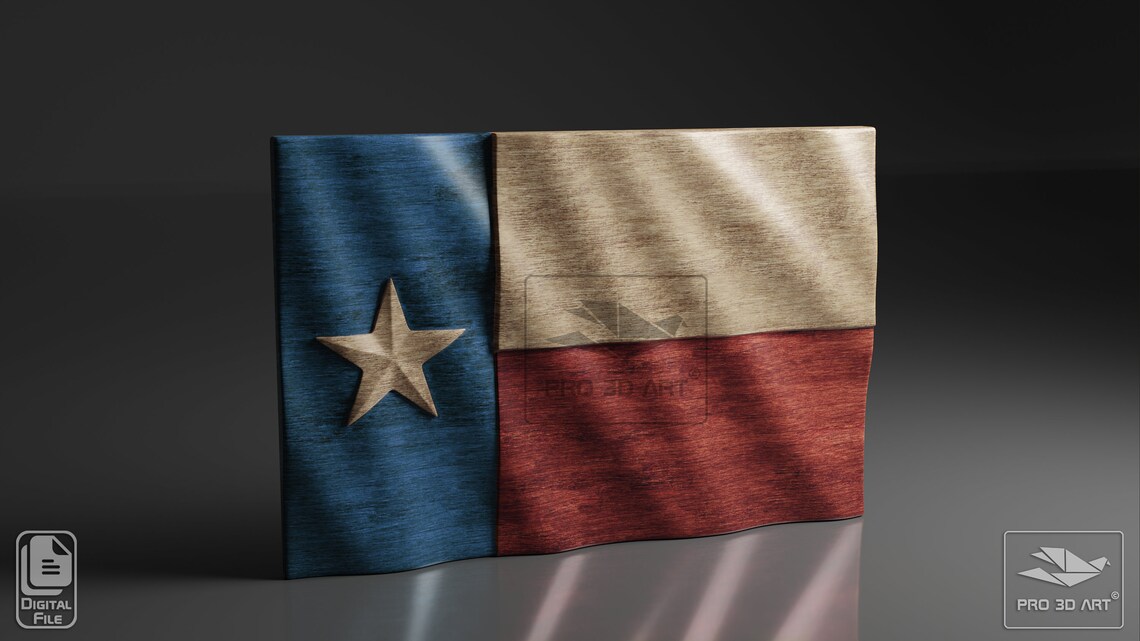 Texas Flag and Map Pack CNC Files for Wood 3D STL Models - Etsy