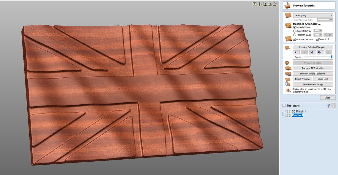 UK Wavy Flag CNC Files for Wood 3D STL Model - Etsy UK