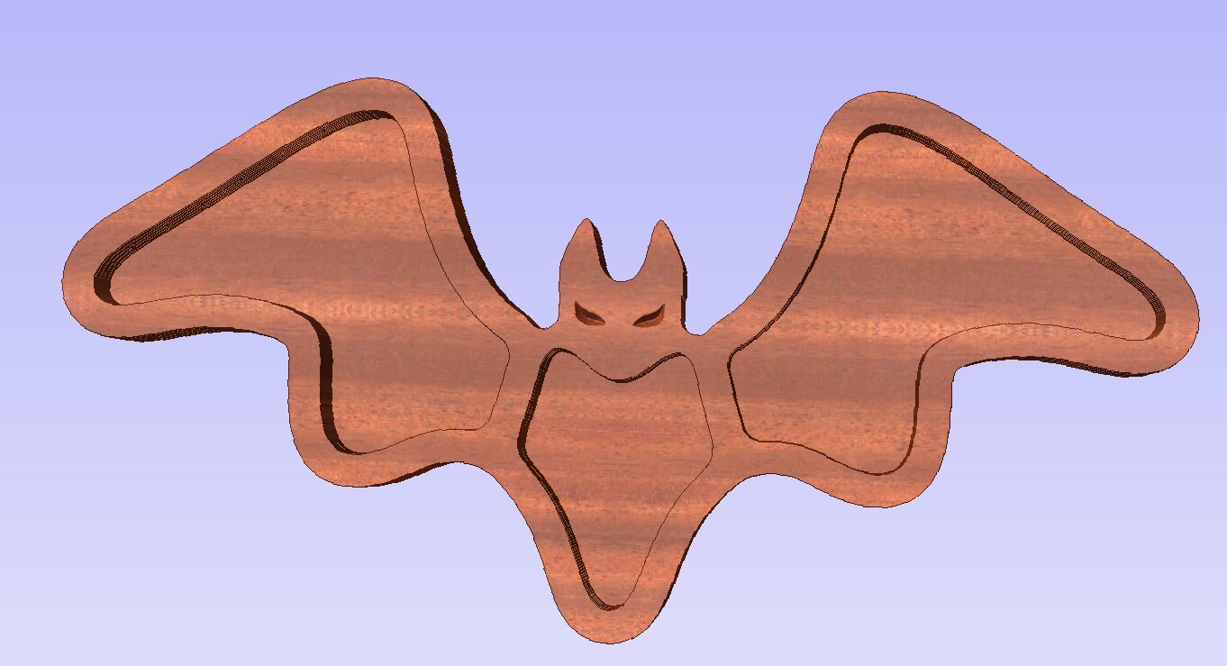 Bat Tray CNC Files for Wood - Etsy