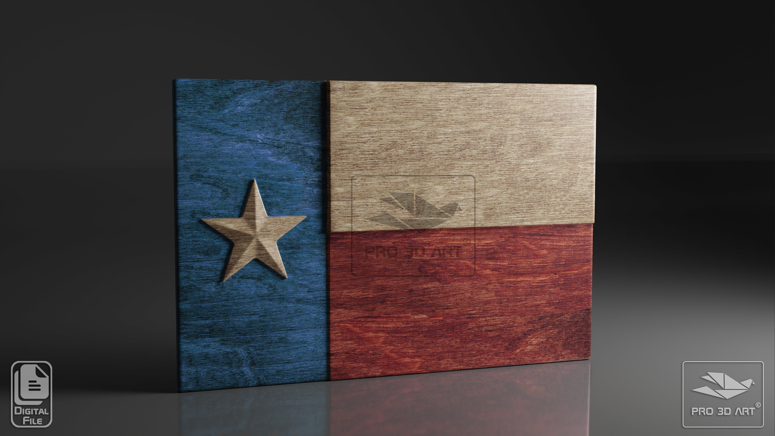 Texas Flag CNC Files for Wood 3D STL Model - Etsy UK