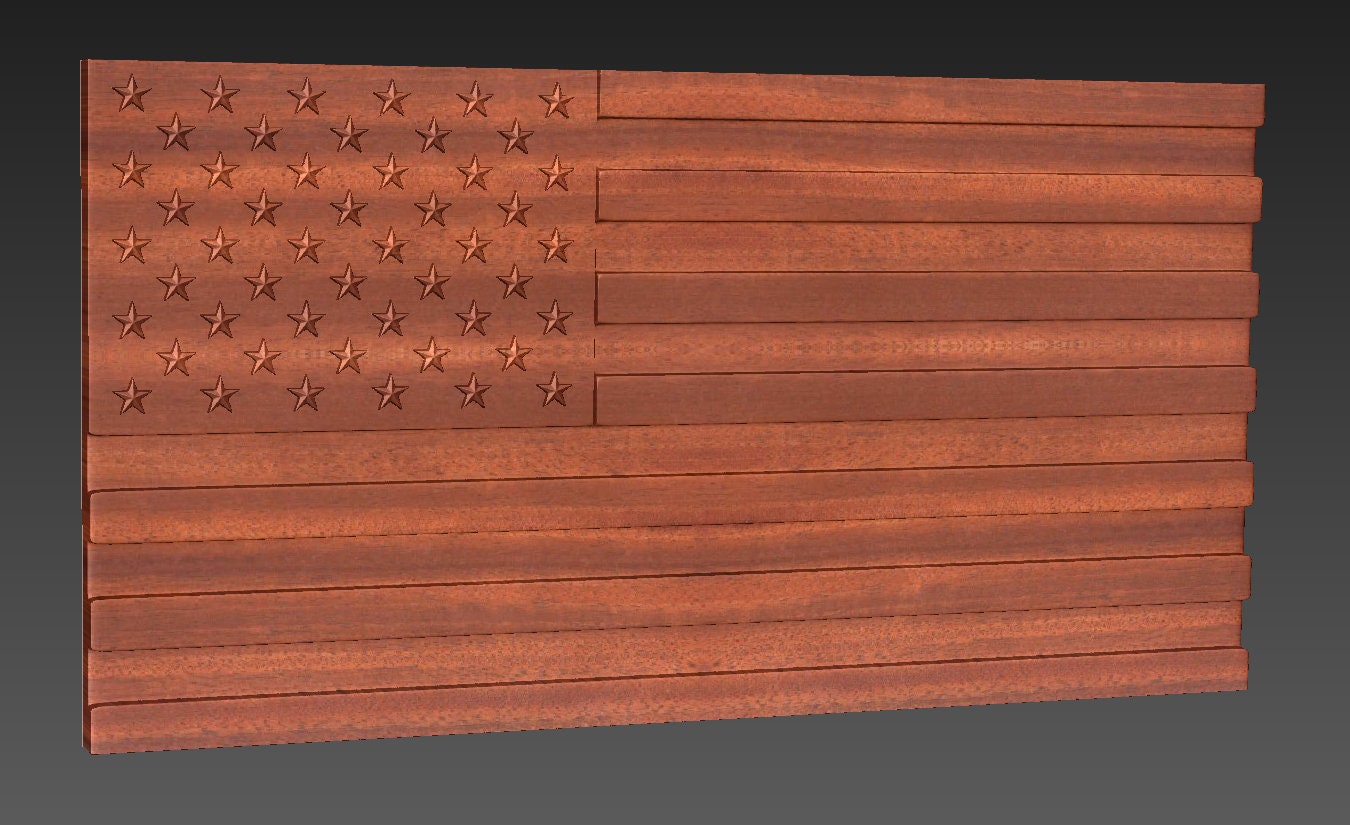 USA Flag - CNC Files for Wood, 3D STL Model - Etsy