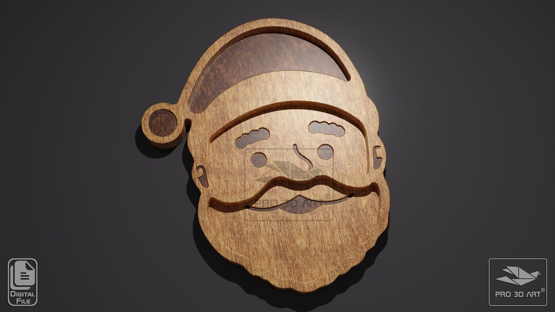 Santa Claus Tray - CNC Files for Wood (svg, Dxf, Eps, Ai, Pdf, Stl) - Etsy