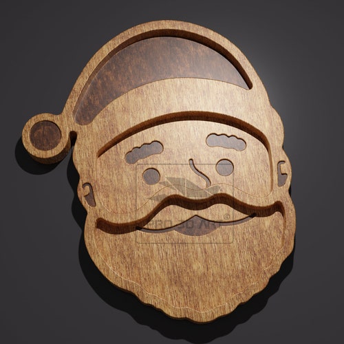 Santa Claus Tray CNC Files for Wood svg Dxf Eps Ai Pdf - Etsy