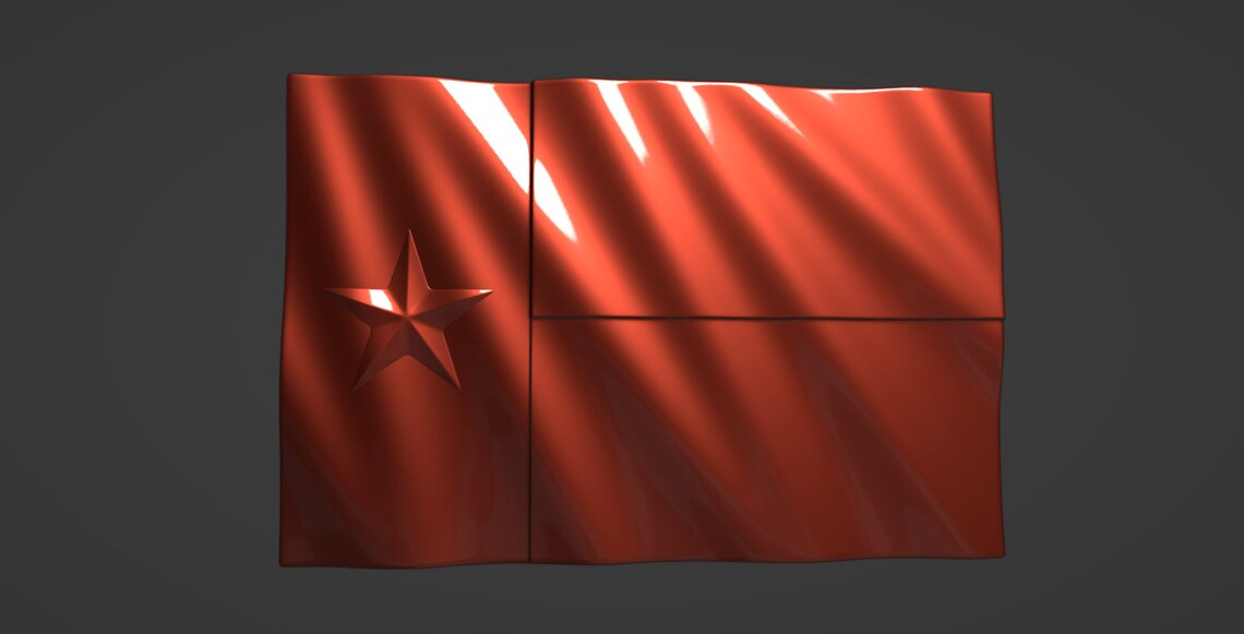 Texas Wavy Flag - CNC Files for Wood, 3D STL Model - Etsy