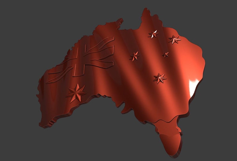 Australia Wavy Map - CNC Files for Wood, 3D STL Model - Etsy UK