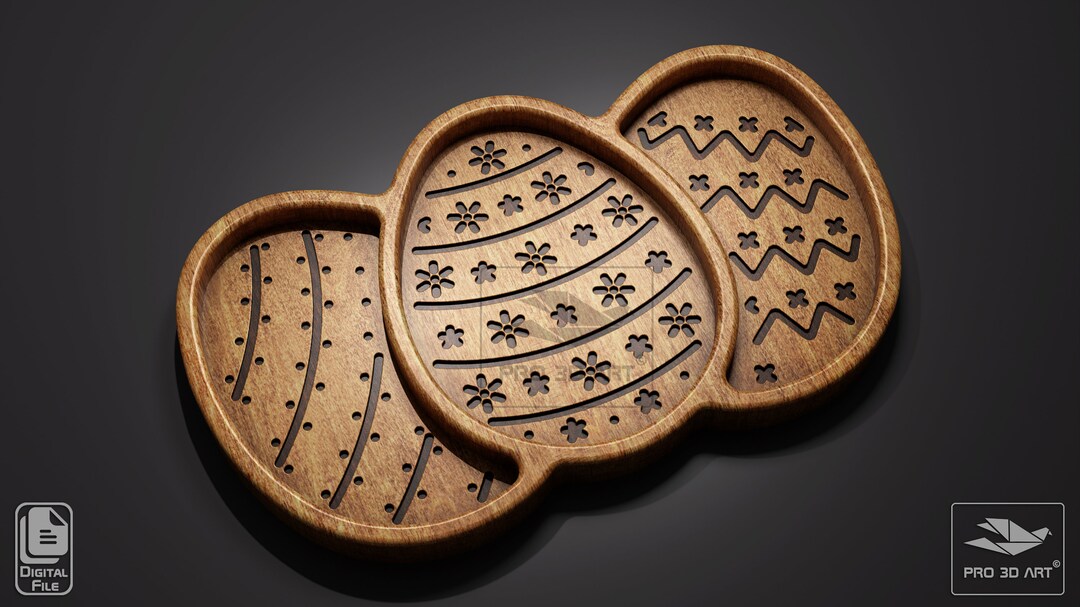 Easter Eggs Tray - CNC Files for Wood (svg, Dxf, Eps, Ai, Pdf) - Etsy