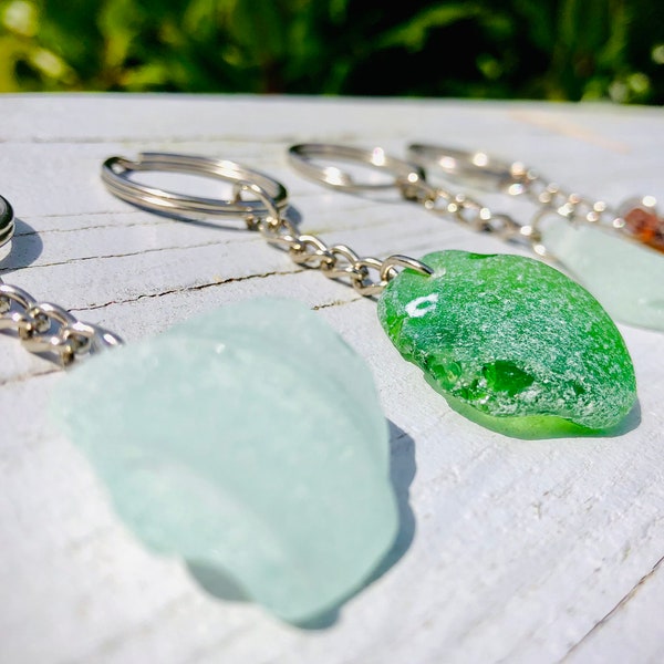 Sea Glass Keychain - Etsy