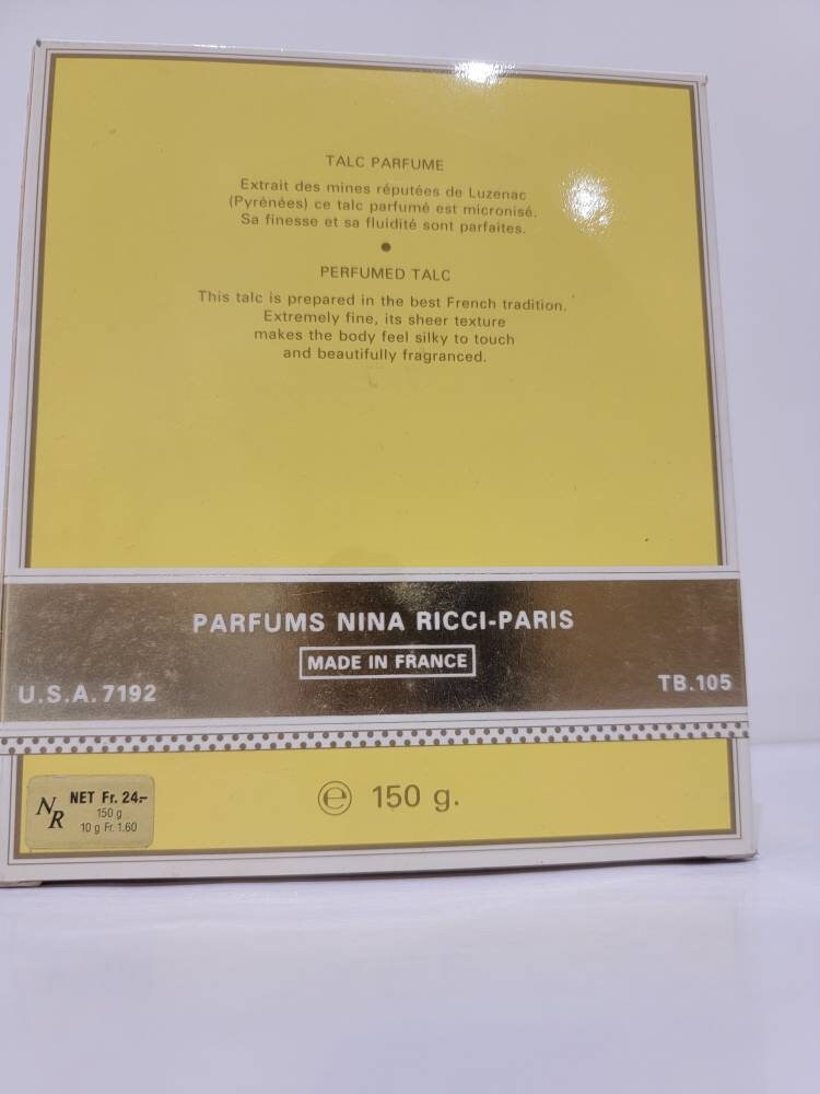 Lair Du Temps Nina Ricci Perfume Powder/talc 150 G. Vintage 1980. - Etsy