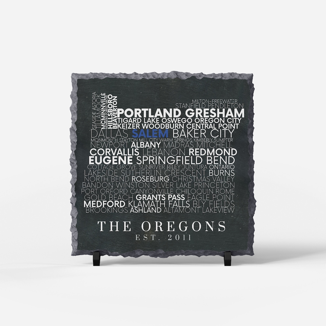 Oregon State Stone Slate Us State Rock Schiefer Fotorahmen ...
