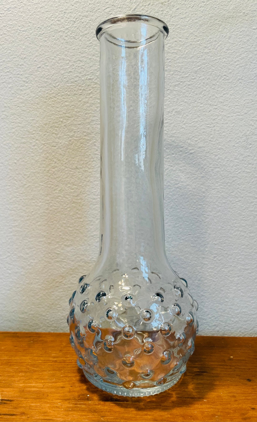 Vintage Hobnail Pale Blue Glass Vase - Etsy