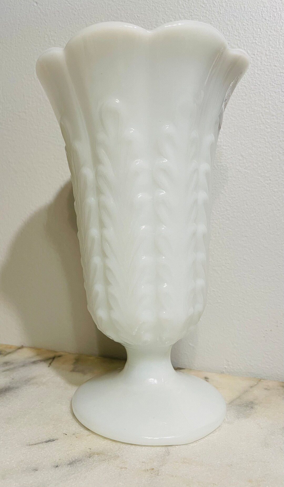 Vintage E.O. Brody Co. Milk Glass Vase - Etsy