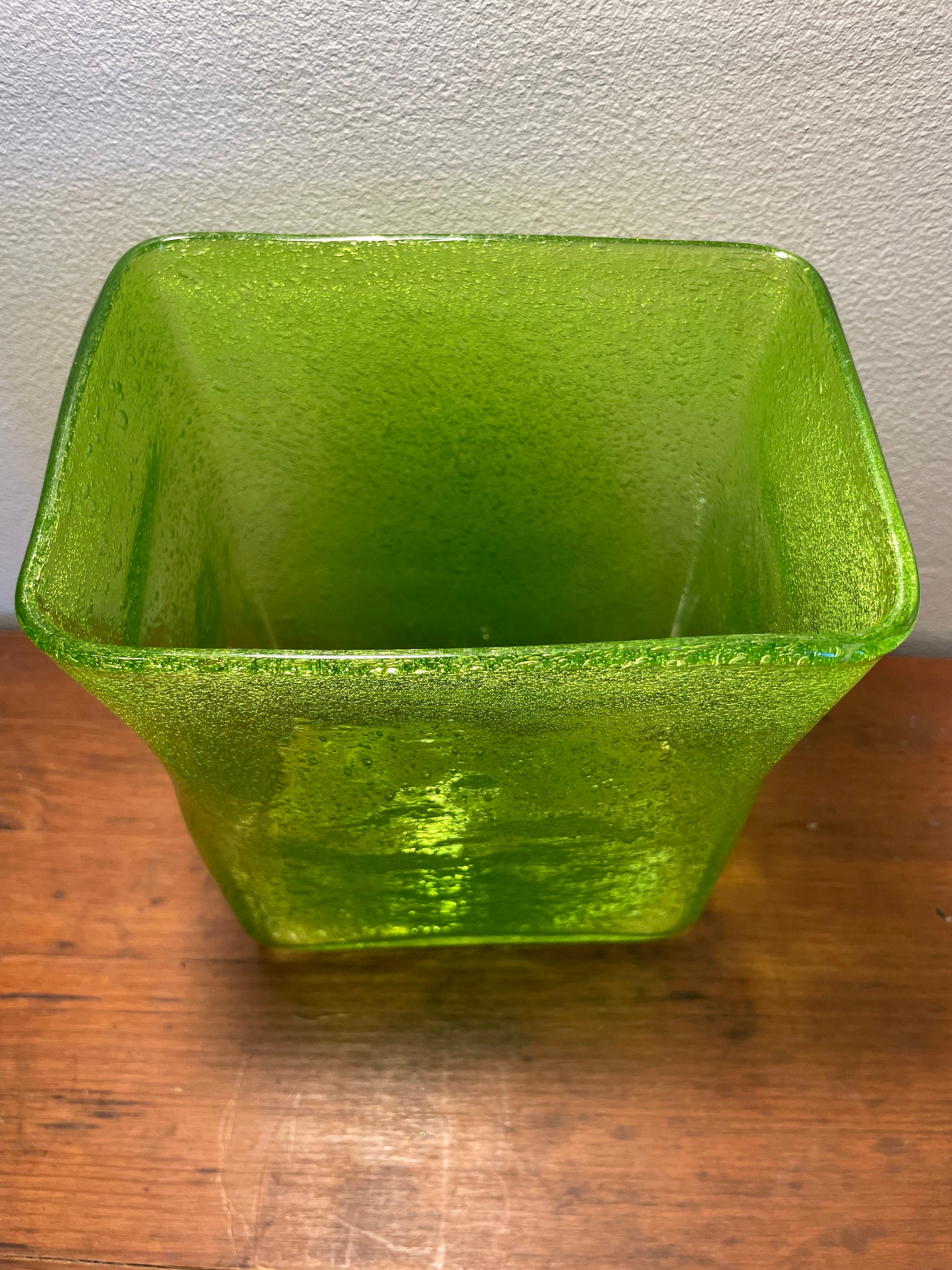 Green Bubble Glass Vase - Etsy