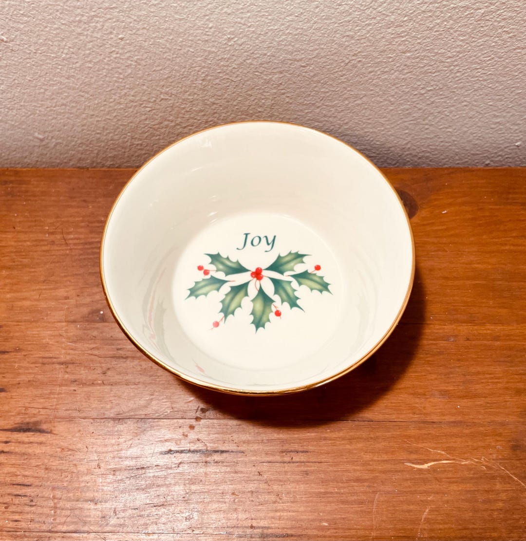 Lenox Dimension Collection Holiday “JOY” Candy Dish - Etsy
