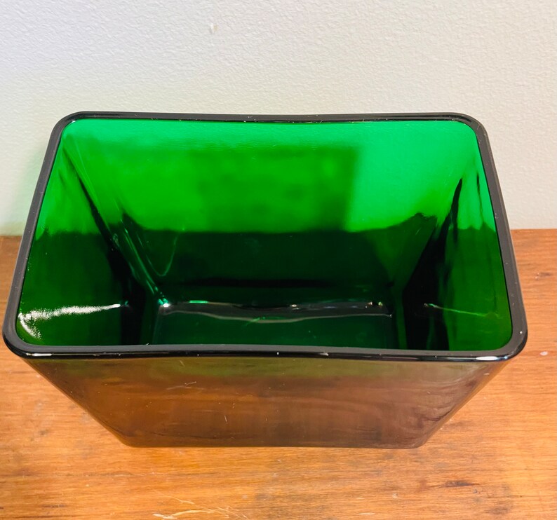 Vintage NAPCO Green Glass Vase Planter ***SALE*** - Etsy