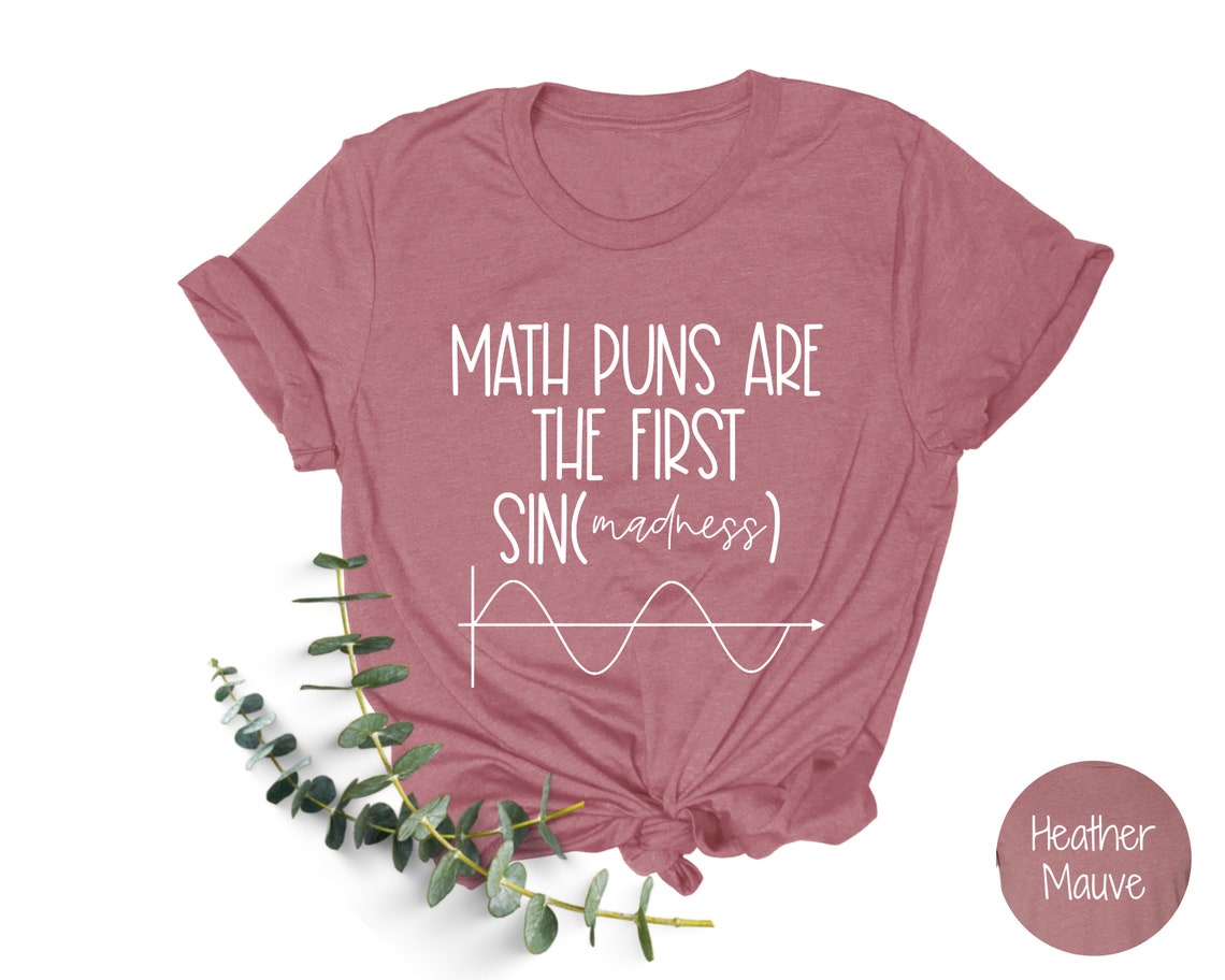 Math Puns Are the First Sin of Madness Shirt Math Shirt | Etsy