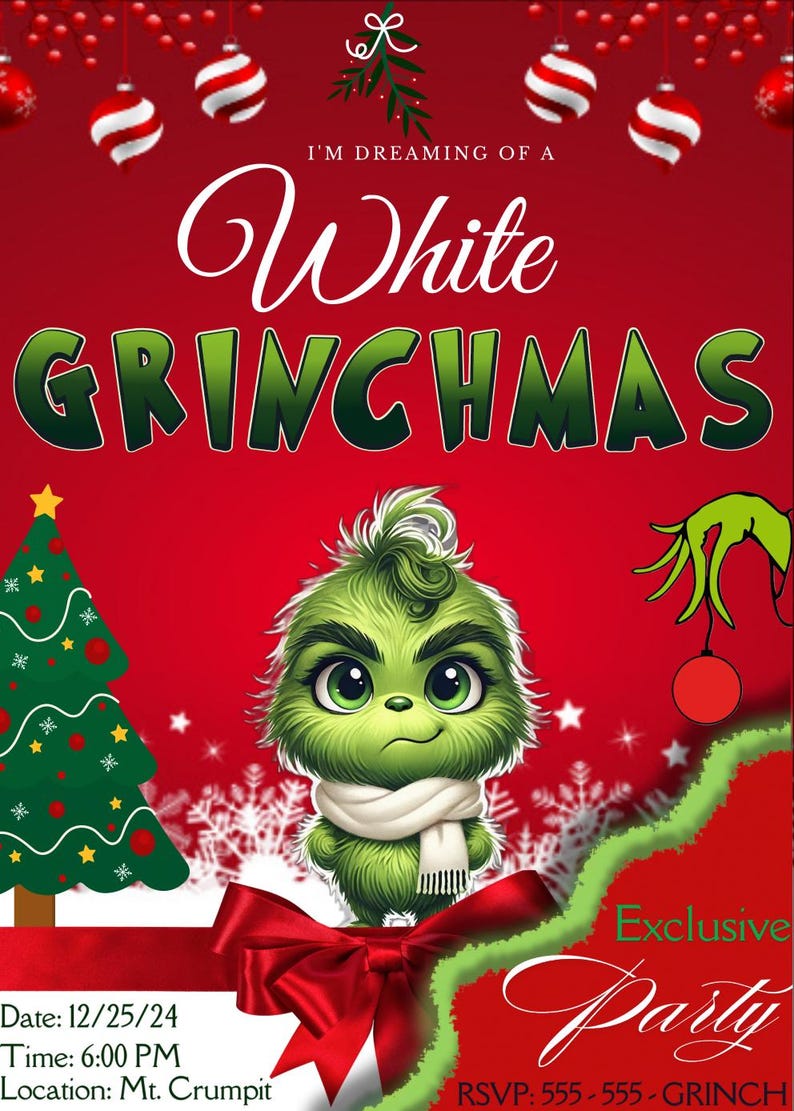 Grinchmas Party Invitation - Etsy