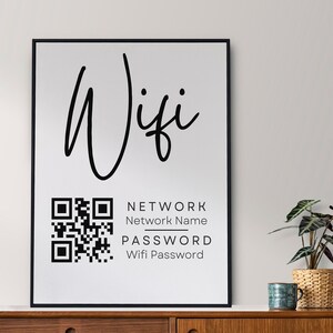 WIFI Password Sign Printable Wi-fi Sign Editable Wifi Sign Guest House ...