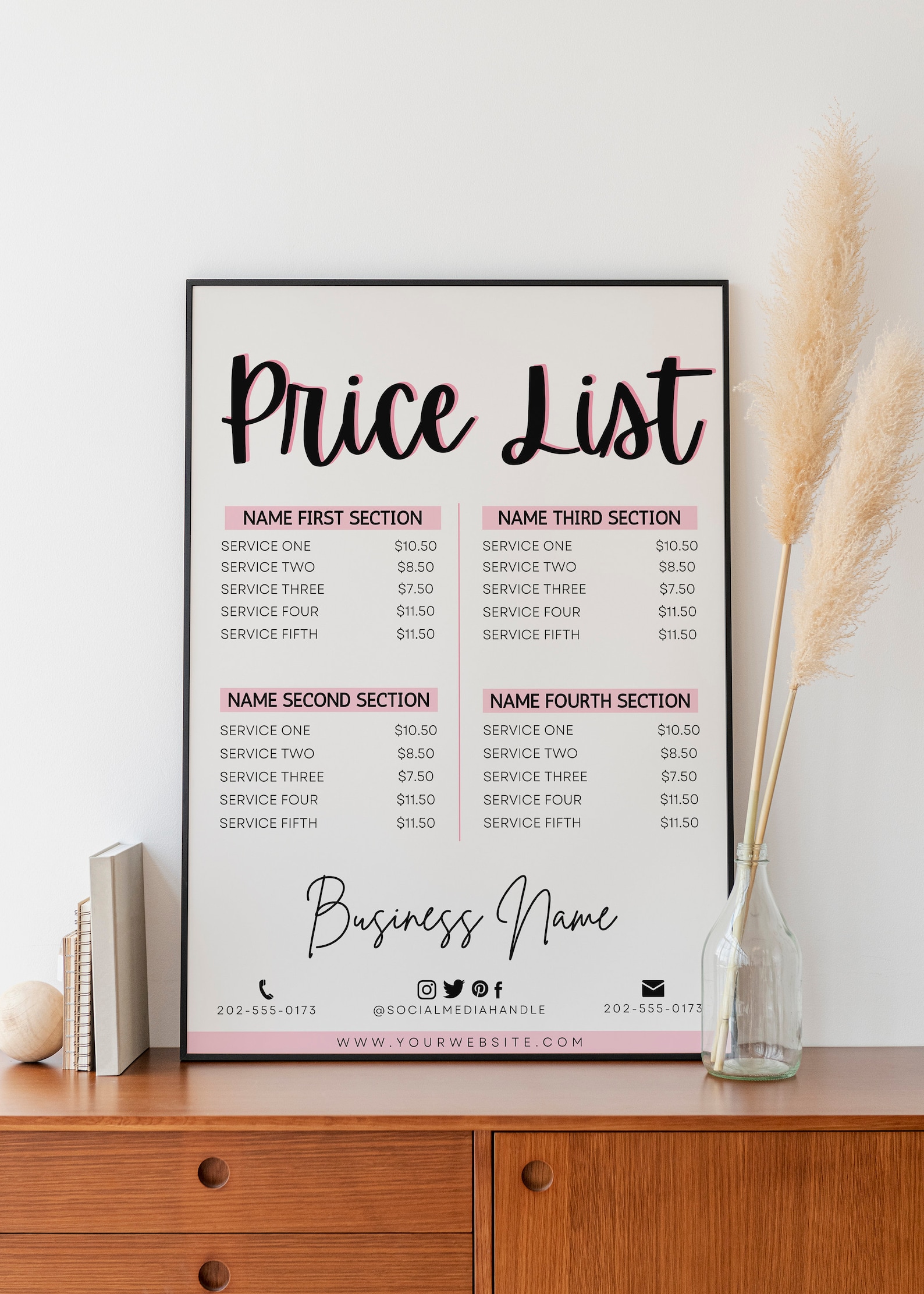 Price List Template DIY Small Business Printable Pricing Guide - Etsy