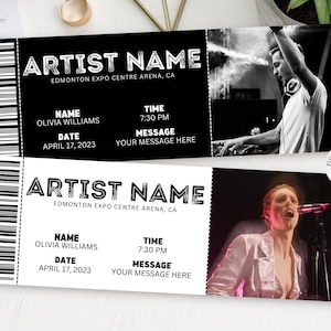Concert Ticket Template, Editable Event Ticket Canva Template, Custom ...