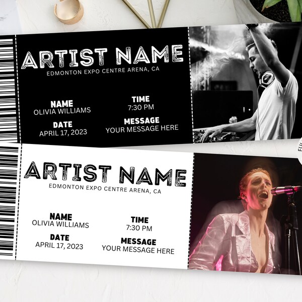 Custom Concert Ticket Invitation - Etsy