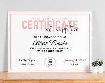 Editable Lash Certificate of Completion Template, Printable Lash ...
