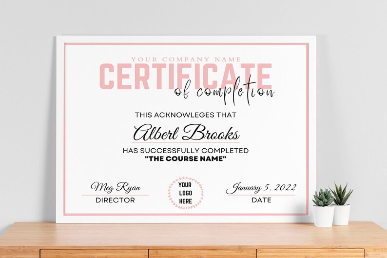 Editable Lash Certificate of Completion Template Printable - Etsy