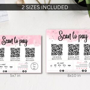 Scan to Pay Template, Scan to Pay Sign, QR Code Sign Template, Scan to ...