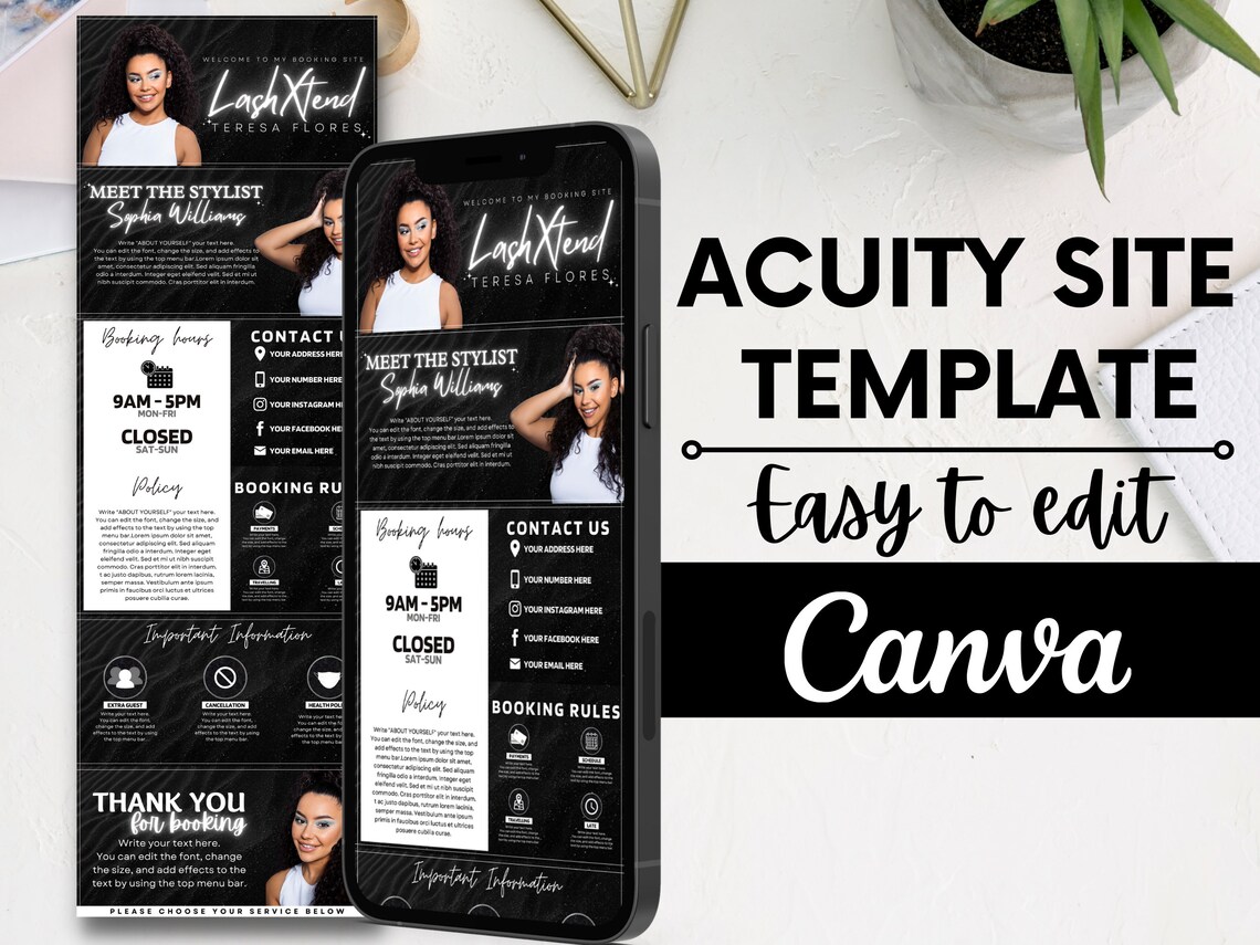 Acuity Scheduling Template Acuity Booking Site DIY Acuity - Etsy
